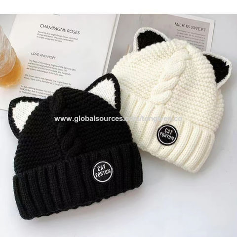 Buy Wholesale China Autumn And Winter Double Cute Cartoon Cat Ears Hats ...