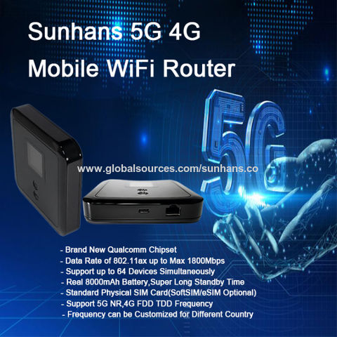 Buy Wholesale China 5g Mobile Mini Router Ac1800 Dual Band Wifi Sunhans ...
