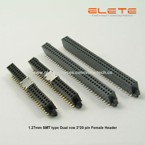 Buy Wholesale China 1.27mm Smt Type Dual Row 2*20 Pin Female Header ...