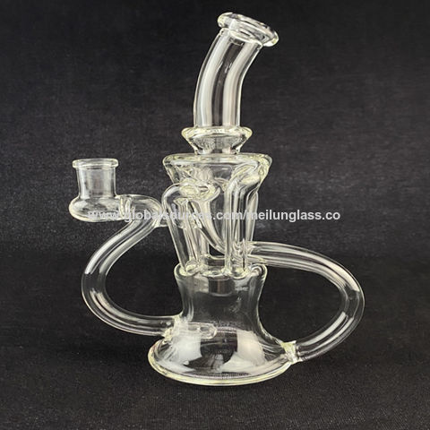 Buy Wholesale China Clear Double Arm Recycler Glass Water Pipe Rig,tube ...
