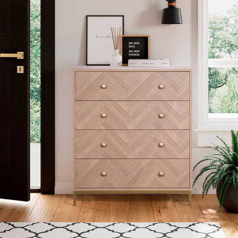 Buy Wholesale China Modern Nordic Style Wood Chest With 4 Drawers Side ...