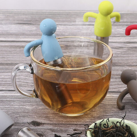 Buy Wholesale China Little Man Shape Silicone Tea Strainer,tea Infuser ...