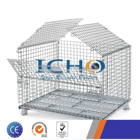 Buy Wholesale China Mesh Wire Container Folding High Stacking Mesh ...