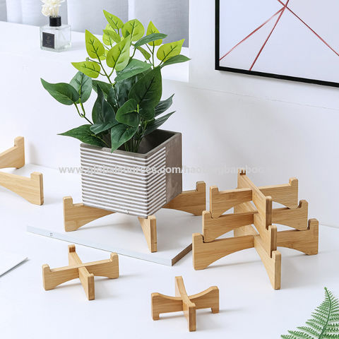Buy Wholesale China Bamboo Flower Pot Rack,home Garden Indoor Display ...