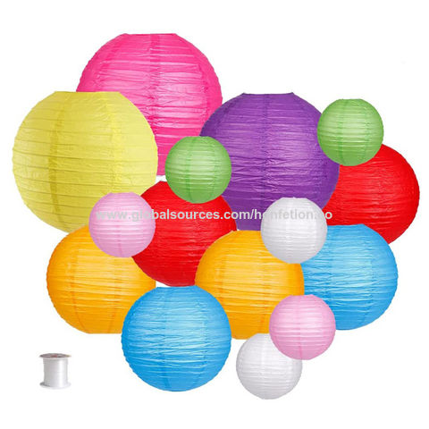 Colorful Round Paper Lanterns, Paper Lantern, Colorful Round Lantern ...