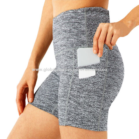Buy Wholesale China Compression Gym Heather Grey Shorts Women Active ...