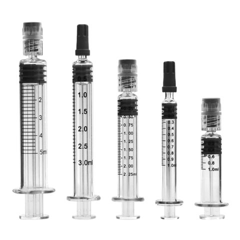 Buy Wholesale China 1ml Clear Glass Dab Applicator Syringes Luer Lock ...