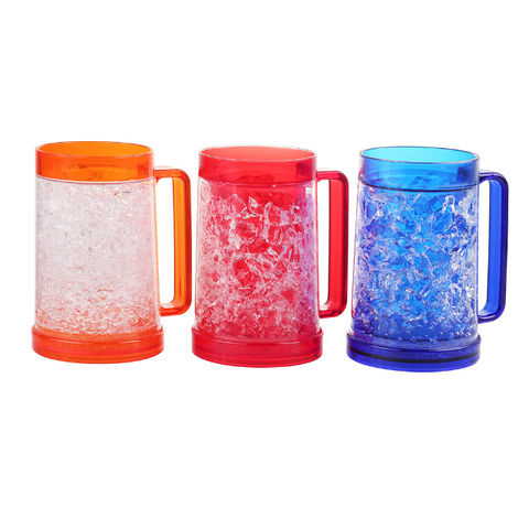 Buy Wholesale China 450ml Double Wall Gel Beer Freezer Mug & Gel Beer ...