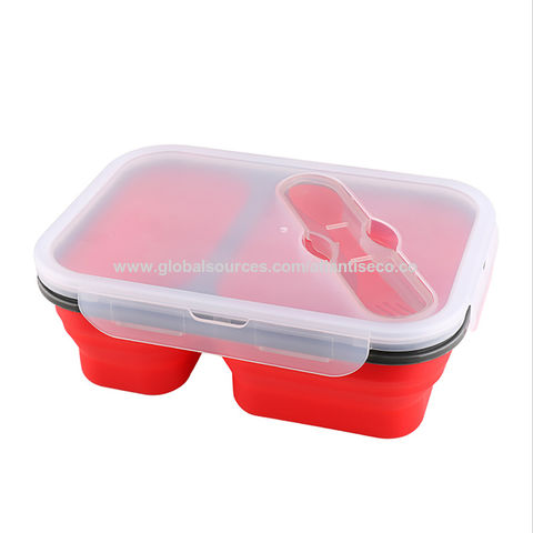 Buy Wholesale China Collapsible Silicone Lunch Box For Kids & Adult, 2 ...