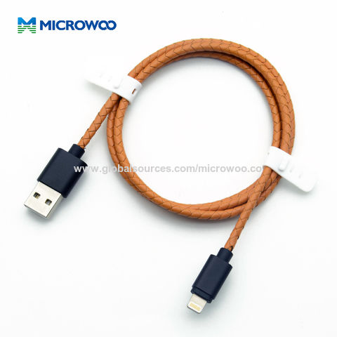 Buy Wholesale China Apple Mfi Certified Leather Braided Lightning To ...