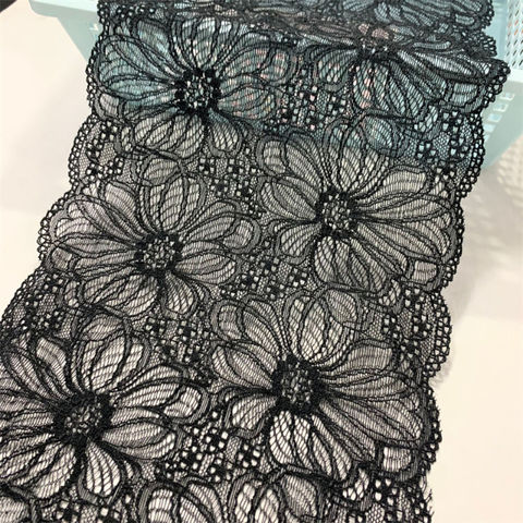 Buy Wholesale China Wide Black Stretch Lace Trims For Lingerie,pajama ...