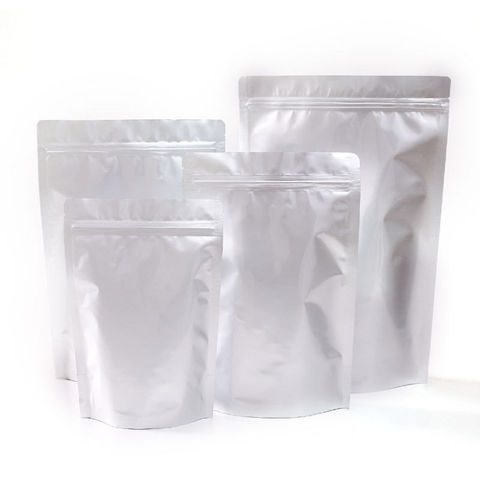 Buy Wholesale China Solid Color Silver Stand Up Pouch Pet Resealable ...