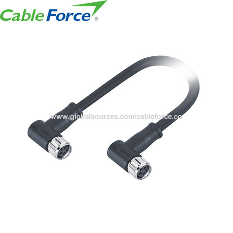 Buy Wholesale China M8 B Code Female To Female Right Angled Connector 5 ...