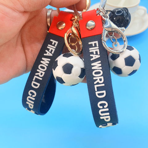 Buy Wholesale China Pvc Soft Rubber Football Key Chain Pendant World ...