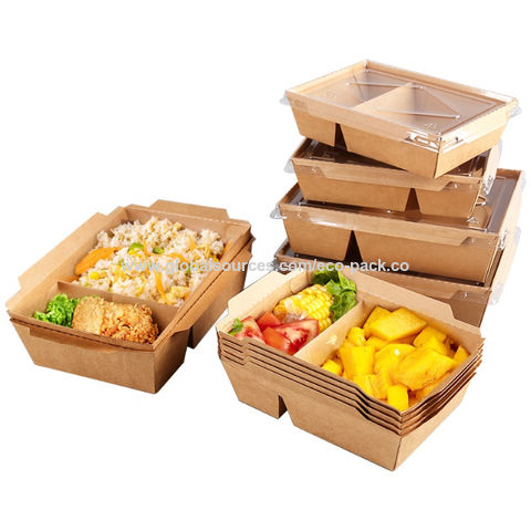 Kraft Paper Made Meal Pail Food Container For Fried Chicken Fruit ...