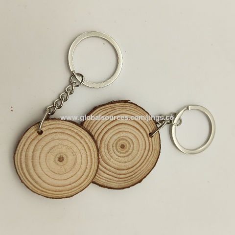 Wood Slices Keychain Ornament Keychain Keyring Wooden Keychain - Buy ...