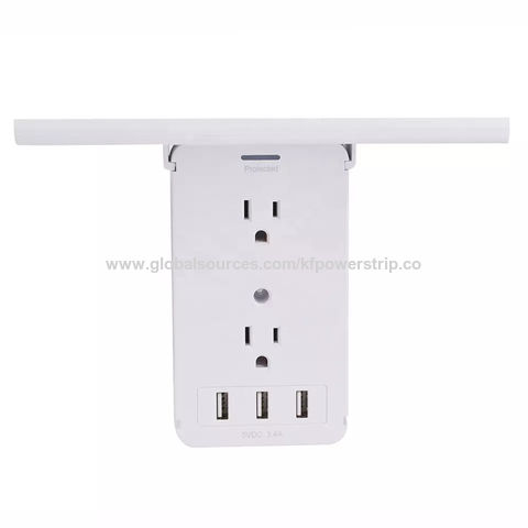 Buy Wholesale China Electric Wall Socket Surge Protector 8 Outlet Wall ...