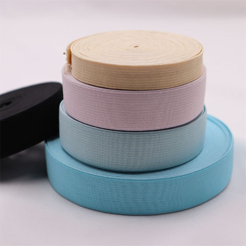 Buy Wholesale China High Quality 2.5cm Wide Flat Polyester Knitted ...