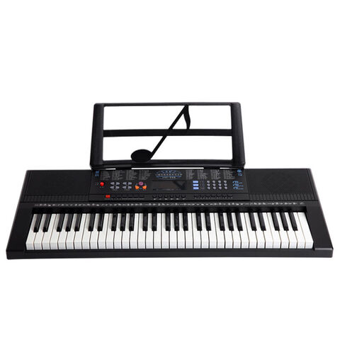 61 Portable Electronic Keyboard With Key Note Stickers Power Supply And ...