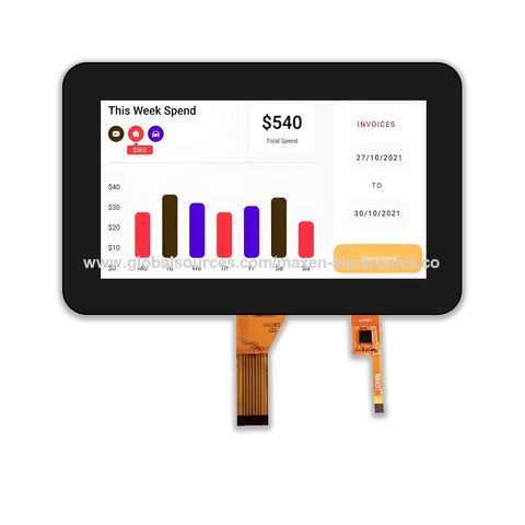 Buy Wholesale China 500 Nits Ips Display 7 Inch Mipi Lcd 1024x600 Tft Lcd With Pcap Touch Screen ...