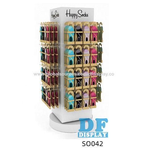 Buy Wholesale China Happy Sock Display Rack Socks Four Sides Rotating ...