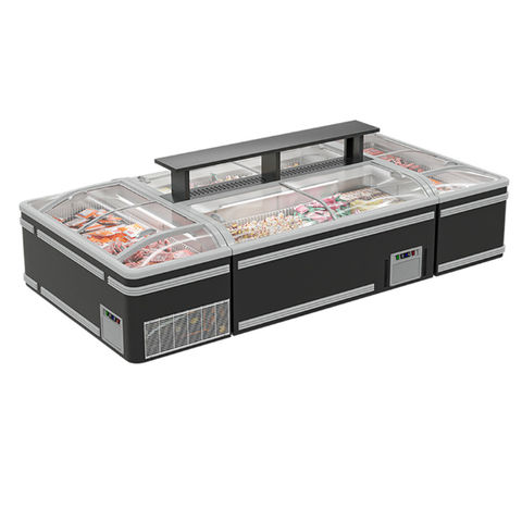 Buy Wholesale China Curved Glass Top Door Chest Freezer Showcase ...
