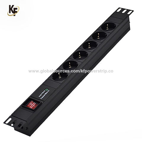 Buy Wholesale China 19 Inch 1u Eu 6 Outlet Pdu Power Distribution Unit With Surge Protection ...