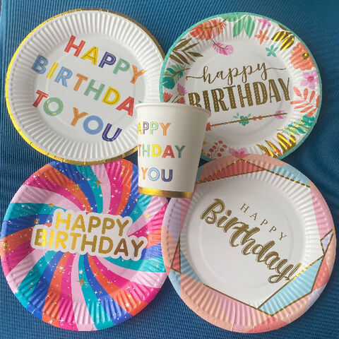 Buy Wholesale China 7 Inch Color Paper Plate Printing Birthday Party ...