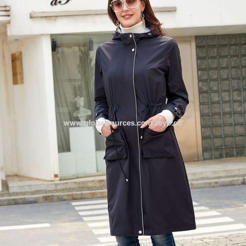 Buy Wholesale China New Long Windbreaker Women's Anti-splash Coat Loose ...
