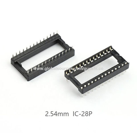 Buy Wholesale China Ic Connector Dual Rows Vertical 28pins 2.54mm Pitch Ic Socket For Ic & 2 ...