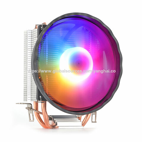 Universal Radiator Heat Pipe Pwm Fan Lighted 2 Copper Pipe 95w Computer ...