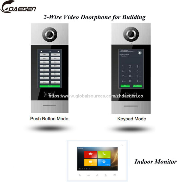 Buy Wholesale China Wired Video Doorphone In 2-wire System For Building ...