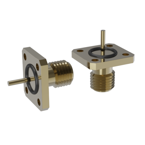 Compre Conector Sma Conector Rf Coaxial Hembra 4 Agujero De Montaje De ...