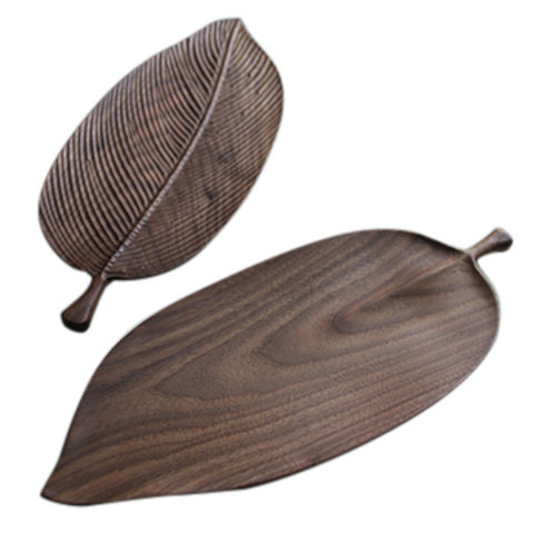 Buy Wholesale China 2022 Cheap Reusable Wood Leaf Shaped Tray & Wood ...