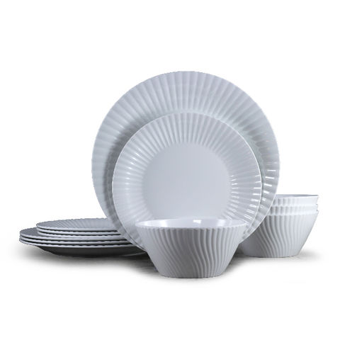 Buy Wholesale China 12-piece Casual White Dinnerware Sets Melamine ...