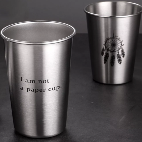 Buy Wholesale China Raw Stainless Steel Cups 16oz Pint Tumbler Coffee ...