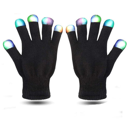 Buy Wholesale China Color Changing Fingertips Flashing Led Gloves,light ...