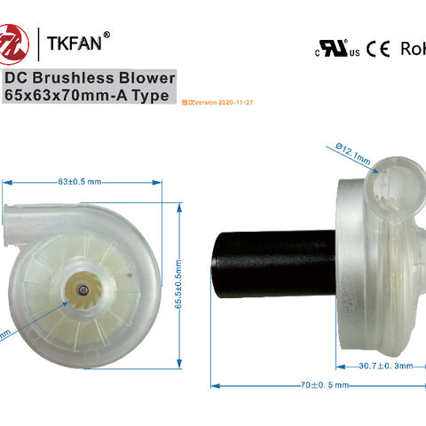 Buy Wholesale China U65mn-024kx-5 High Cfm Small Turbo Fan 12v 24v 9kpa ...