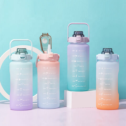 Buy Wholesale China 2l Motivational Water Bottle With Time Marker & Straw Leakproof Tritan Bpa ...
