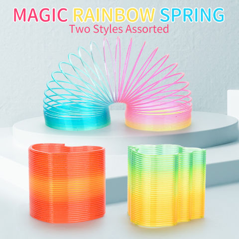 Buy Wholesale China Plastic Spiral Spring Rainbow Ring Magic Set Fidget ...