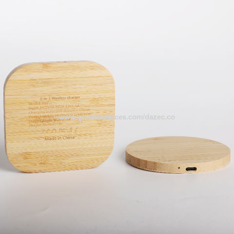 Buy China Wholesale 3 In 1 Wooden Magnetic Wireless Charger Round ...