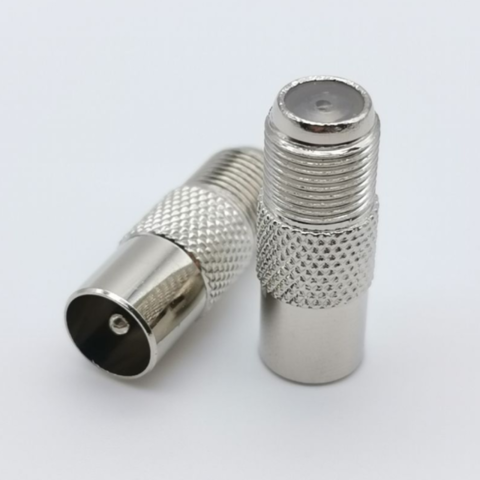 Buy Wholesale China 9.5mm Tv Male To F Female Copper Connector & Copper ...