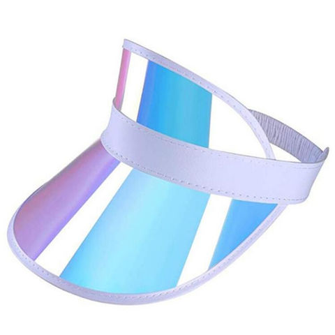 Buy Wholesale China Summer Pvc Mirror Sun Lens Shade Caps Women's Sun ...