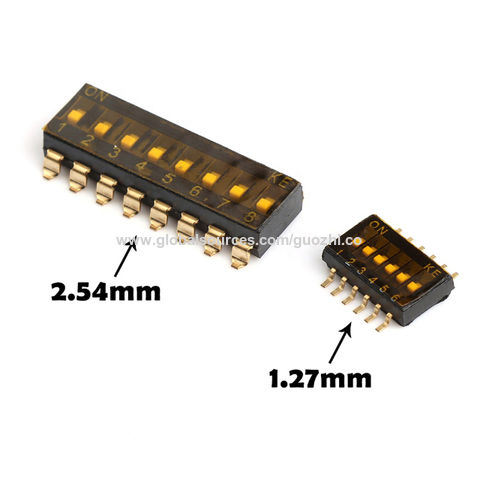Buy Wholesale China Wholesale 6pins Gold-plated 1.27mm Black Dip Switch ...