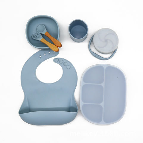 Silicone Feeding Baby Set Plate Food Grade Dinner Suction Plates For ...