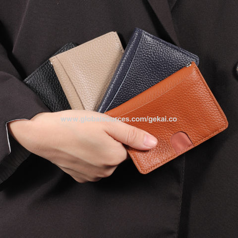 Buy Wholesale China Genuine Leather Card Wallet Id Card Wallet ...