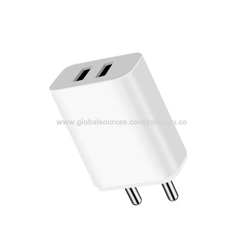 Buy Wholesale China India Standard Double Usb-a Port Charger,180-240v ...