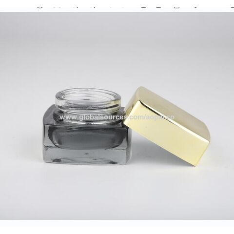 Buy Wholesale China Square Cream Bottle Glass Jar Glass Cosmetic Jars ...