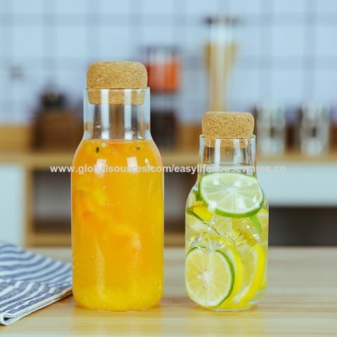 Buy Wholesale China Borosilicate Glass Bottle Glass Jar With Wood Lid ...