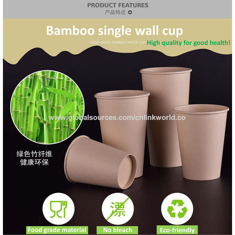 Buy Wholesale China Bamboo Single Wall Cups,disposable Paper Cups 9oz ...